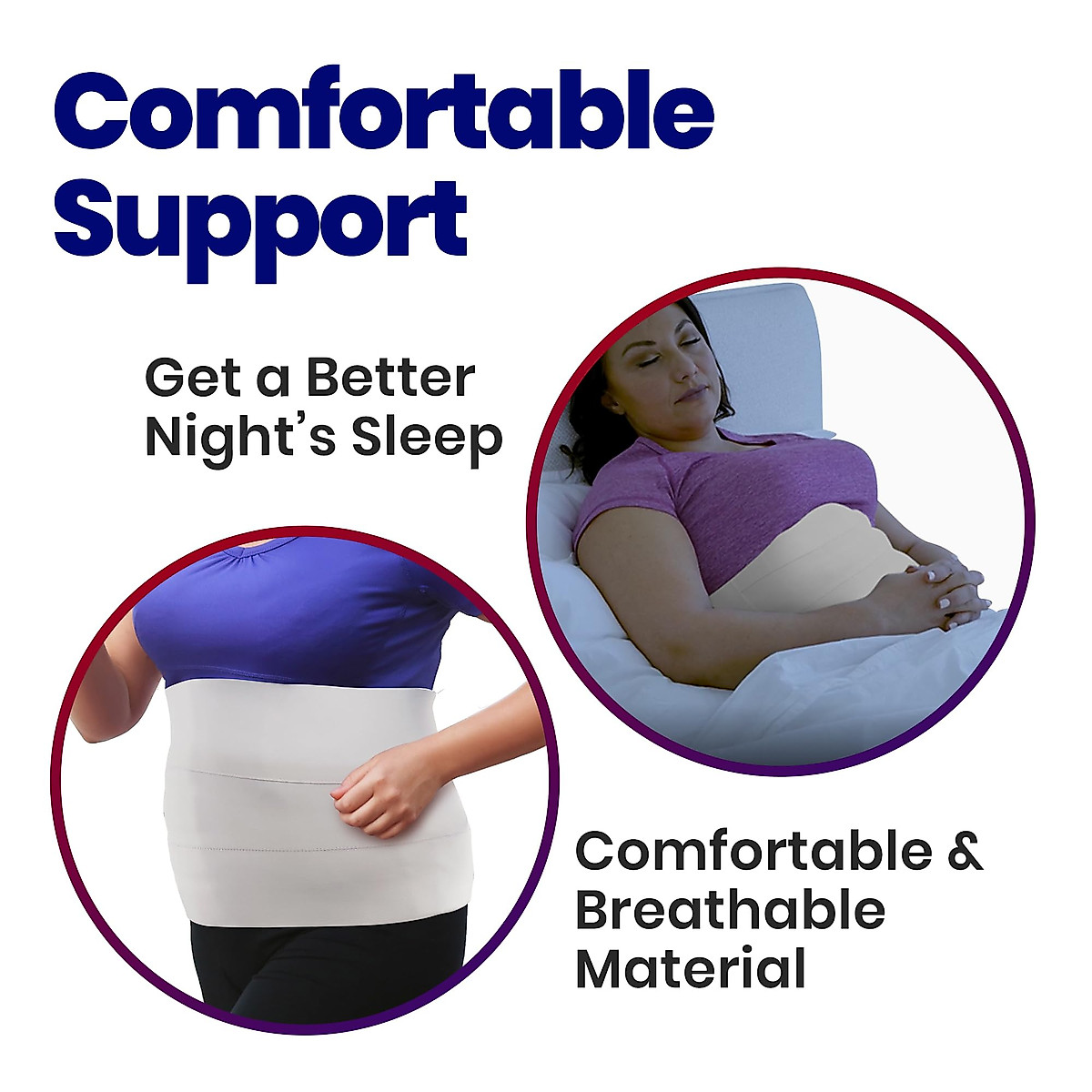 Plus Size Abdominal Binder Post Surgery Tummy Tuck | Postpartum Belly Band Wrap | Post C Section Belly Binder | Stomach Compression Hernia Belt For Men or Women After Pregnancy, Hysterectomy (XXL/3XL)