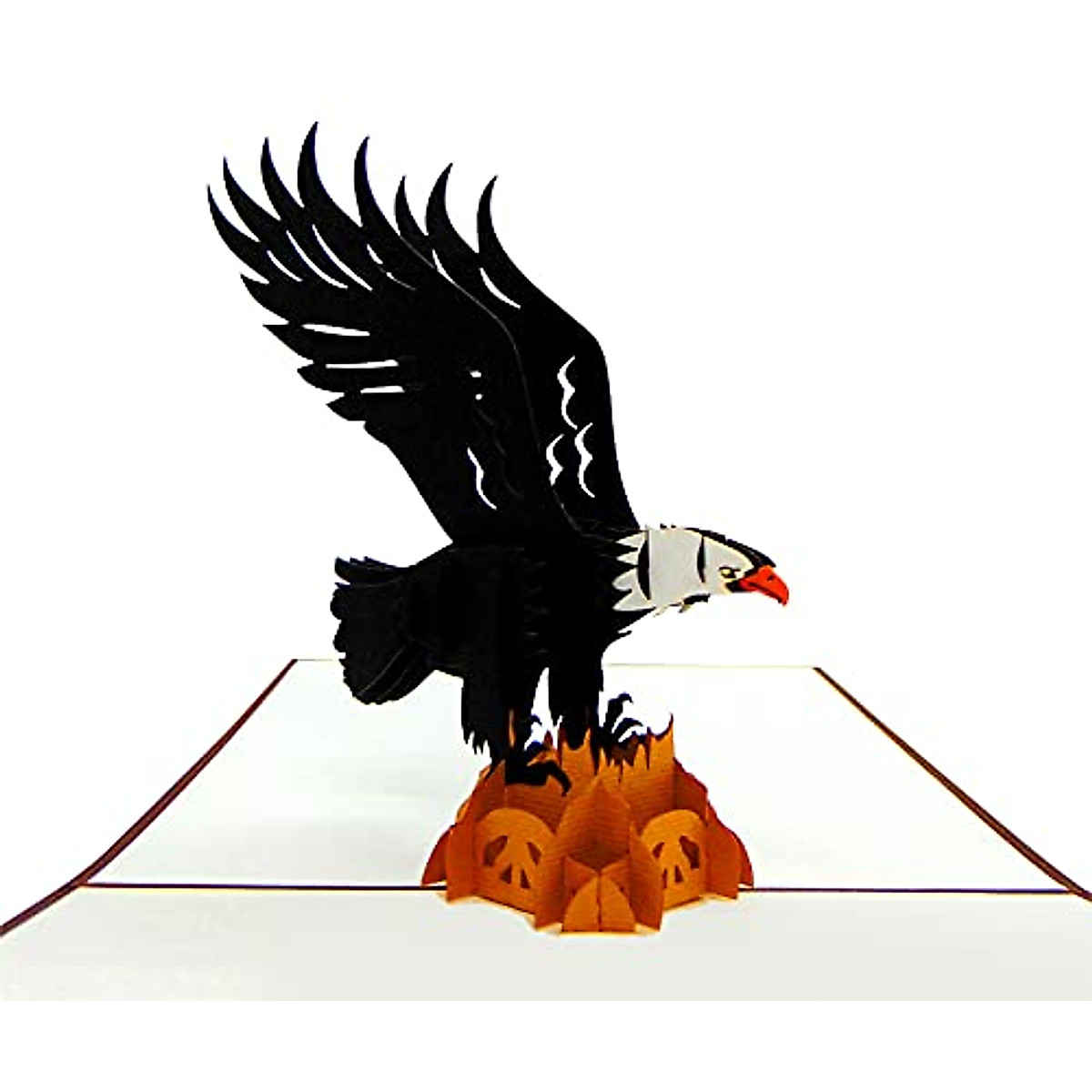 American Eagle, 3D Popup greeting card for birthday, valentine's day, mother's day, anniversary, thank you, get well, 6" x 6"