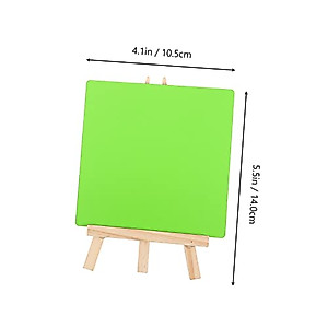STOBOK 2pcs Color Blackboard Standing Easel Menu Chalkboard Desktop Easel Small Pictures Easel Stand Chalkboard Wood Stand Desk Signs Chalkboard Ornament Wood Chalkboard with Stand Donut
