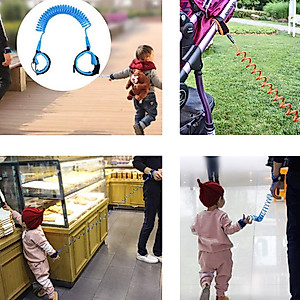 AKOAK Anti Lost Wrist Link Safety Wrist Link for Toddlers and Kids,Toddler Harness Walking Leash,Blue,1.5 Meters(4.9ft)