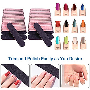 Nail Files (50 Pack), 3.6 Inches Emery Board Nail Files for Acrylic and Natural Nails, 100/180 Grit Small Double Sided Fingernail Filer Bulk Mini Professional Finger Nail Filer Manicure Set Black