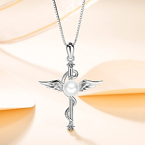 NONNYL Pearl necklaces, Mothers Day Gifts for mom Women Wife Gifts Anniversary, Birthday day gifts Christmas day gifts fine Jewelry gifts for women wife, Valentine's Day for her