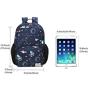 yodo Little Kids School Bag Pre-K Toddler Backpack - Name Tag and Chest Strap,Space