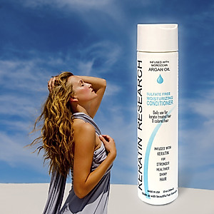 Keratin Research Natural Argan Oil Infused Sulfate Free Shampoo and Conditioner 2 bottles Value Set for Keratin Treatments, Maintainance After Care, post treatment shampoo Conditioner (300ml 2 pack)