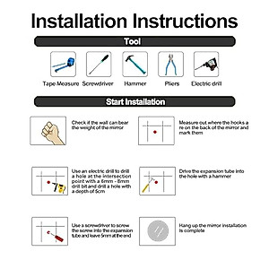 DELURA Round Led Bathroom Makeup Mirror, Wall-Mounted Vanity Mirror, 6000K/4000K/3000K Circle Makeup Mirrors (50-80cm) (Size : 50cm)