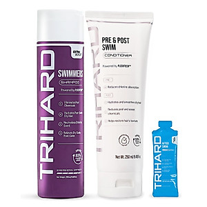 TRIHARD Swimmers Shampoo Extra Boost + Pre & Post Swim Conditioner | Chlorine And Hair Solutions | Swimming Two-In-One Duo