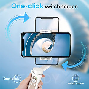 Gimbal Stabilizer for Smartphone, 3-Axis Phone stabilizer with Tripod, Foldable Phone Gimbal for Android and iPhone 14 PRO MAX, Stabilizer for Video Recording with 600° Auto Rotation - hohem iSteady X