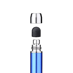 CCIVV 3 Pcs Stylus Pens for Touch Screens [0.24-inch Tip Series] + 12 Extra Replaceable Rubber Tips (Black/Silver/Dark Blue)