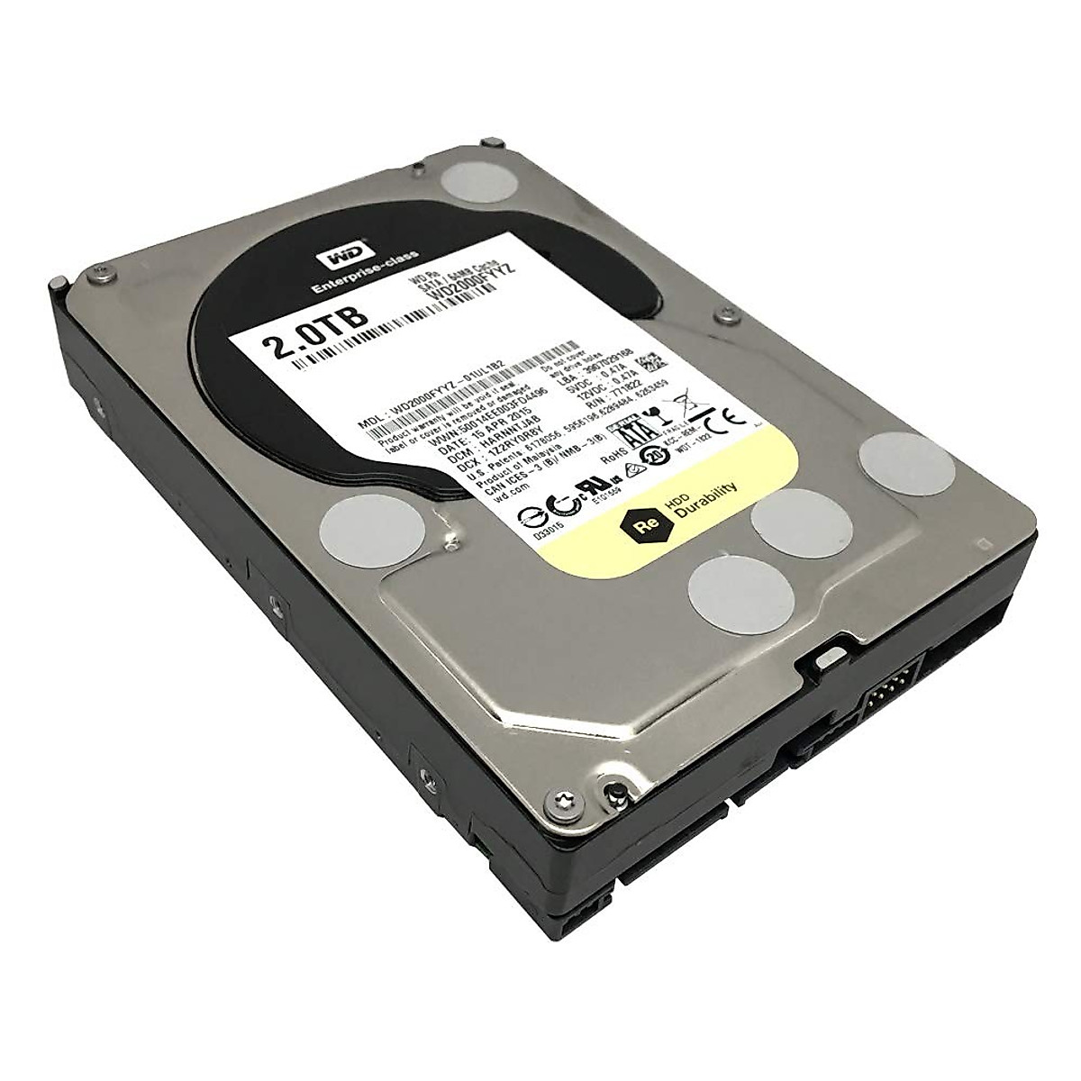 Western Digital RE WD2000FYYZ 2TB 7200RPM 64MB Cache SATA 6.0Gb/s 3.5in Enterprise Internal Hard Drive - 3 Years Warranty (Renewed)