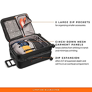 Briggs & Riley ZDX Luggage, Black, Checked-Medium 26-Inch