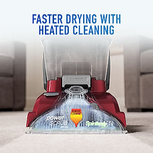 Hoover, Red Power Scrub Deluxe Carpet Cleaner Machine, Upright Shampooer, with Storage Mat, FH50150B
