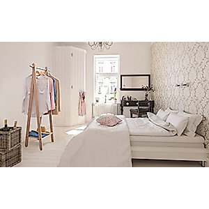 Pennsylvania Woodworks Handcrafted Maple Garment Rack - Sleek & Stylish Clothing Storage, Home Organization, Boutique Display, Coat Rack, Laundry Room Decor - Made in the USA (Medium)