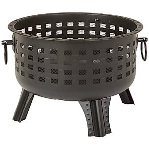 Amazon Basics 24 Inch Steel Round Lattice Fire Pit