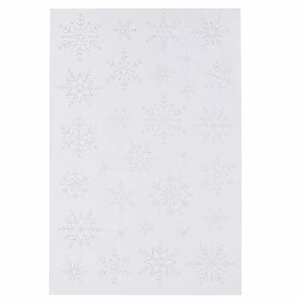 Christmas White Snowflakes Glitter Stickers - Adhesive Decals for Crafts & Scrapbooks - 30 Stickers