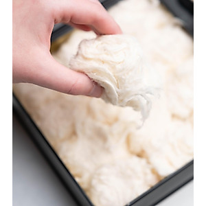 Mughe Gourmet Turkish Cotton Candy Pismaniye Sweet (12 Fluffs) - Divine Halva Candy Gift Box - Exquisite Confectionery Pishmaniye - Authentic Floss Halvah - Perfect Gifts for Him & Her