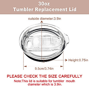 XccMe 30oz Tumbler Replacement Lids,4 Pack Spill Proof Splash Resistant Covers,Replacement Classic Stainless Steel Tumblers lids fit for YETI Rambler,Atlin, Juro, SUNWILL, Umite Chef and More