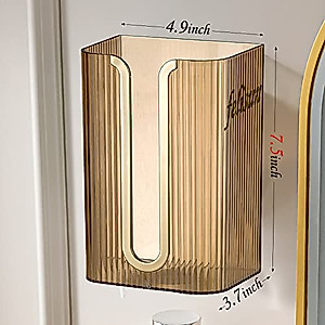 felisun Dryer Sheet Dispenser Holder Laundry Basket Detergent Dispenser Storage Laundry Room Organization Wall Art Decor Lint Bin Soap Fabric Softener Container(Transparent)(Clear Yellow)