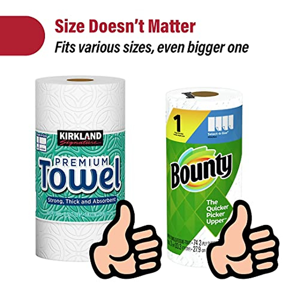 KN FLAX Paper Towel Holder Under Cabinet, No Drilling Needed Paper Towels Hanger with Magnetic Bulletin Board for Memo and Kitchen Timer - Grey