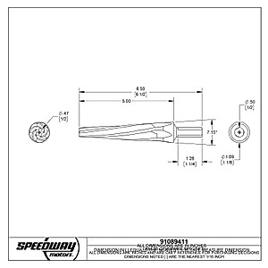 Speedway Motors Tapered Ball Joint Reamer, 7 Degree, High-Speed Steel Construction, Proper Fitting for Ball Joints & Tie Rod Ends, 1/2" Shank, Long-Lasting"