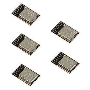 JESSINIE 5Pcs ESP-12F ESP8266 Wireless Transceiver Board Module WiFi ESP8266 Microcontroller 802.11N Serial Remote Port Network Development Board for Arduino NodeMCU