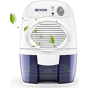 SEAVON Electric Dehumidifiers for Home, 2200 Cubic Feet (205 sq ft) Portable and Compact 16 oz Capacity Quiet Dehumidifiers for Basements, Bedroom, Bathroom, RV, Laundry Room, Closet, Auto Shut Off