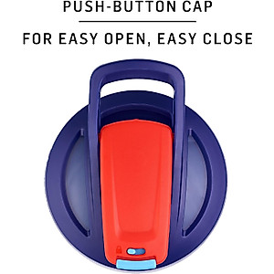 BlenderBottle Marvel Strada Shaker Cup Insulated Stainless Steel Water Bottle with Wire Whisk, 24-Ounce, Thor Hammer