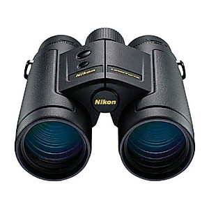 Nikon 10x42 LaserForce Rangefinder Binoculars Bundle with Binocular Harness Strap, 79-Inch Photo and Video Monopod Lenspen Cleaning System (4 Items)