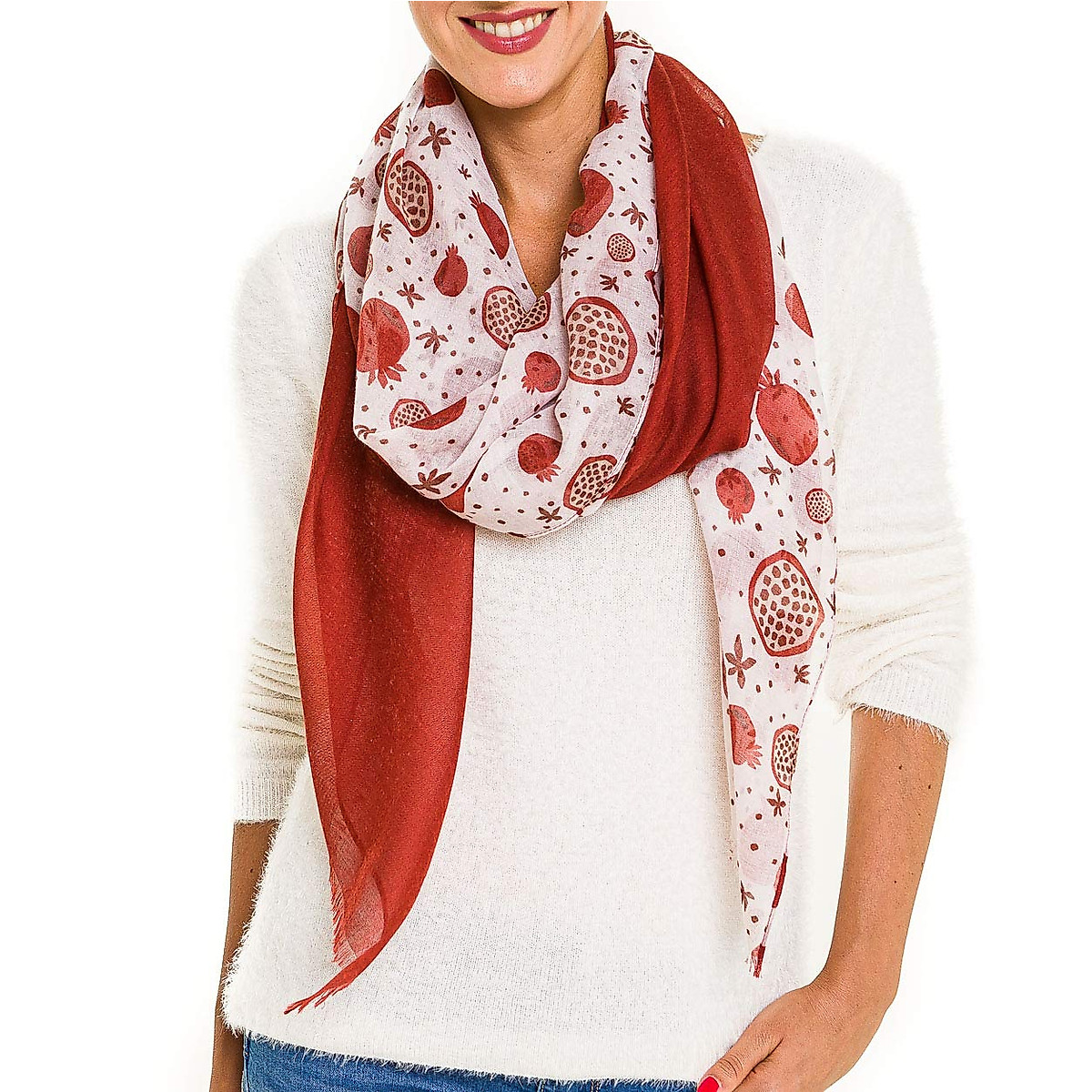 MELIFLUOS DESIGNED IN SPAIN Scarf for Women Lightweight Paisley Fashion for Fall Winter Scarves Shawl Wrap (NF150-13)