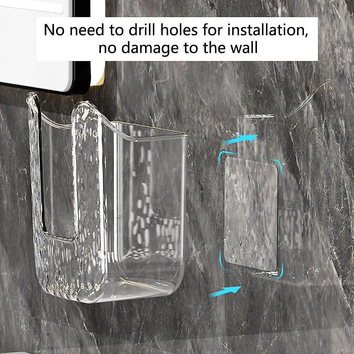 Kitchen Wipes Storage Box-No Punching Design,Wipes Dispenser, Flushable Wipes Holder for Bathroom, Refillable Wipes Container Box,Wipes Case Holder Keeps Wipes Fresh, Non-Slip (grey-2pcs)