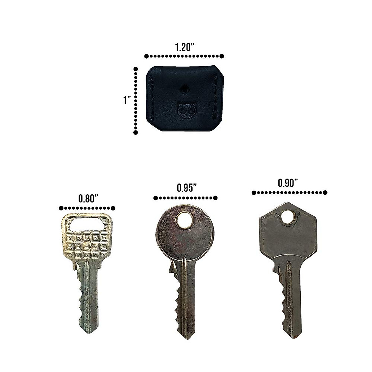 Hide & Drink, Set of 5 Head Key Covers, Key Protectors, Key Sleeves, Full Grain Leather, Handmade (Multicolor Basic)