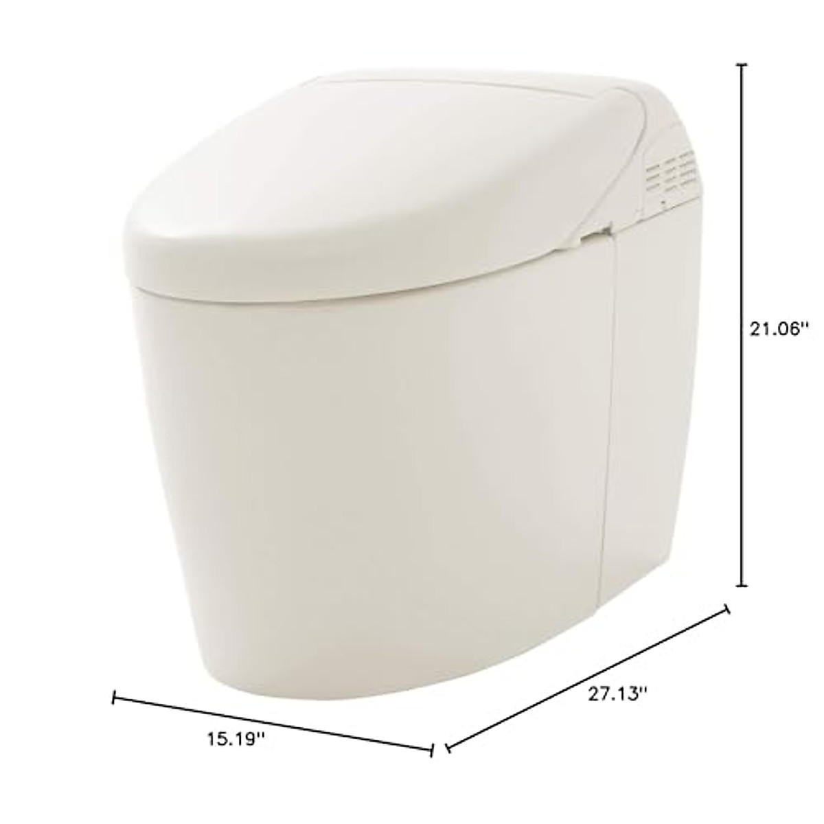 TOTO MS988CUMFG#01 NEOREST RH Dual Flush 1.0 or 0.8 GPF Toilet with Intergeated Bidet Seat and EWATER White-MS988CUMFG, Cotton White