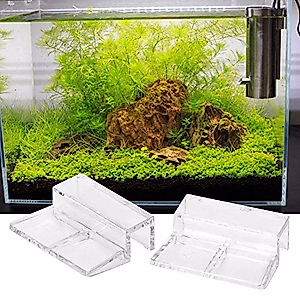 20Pcs Aquarium Glass Cover Clip Acrylic Universal Lid Clips for Rimless Aquariums Clear Color Acrylic Aquarium Glass Cover Holder, Aquarium Glass Clips(5mm)