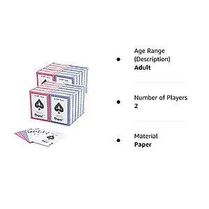 Regal Games - Bulk Playing Cards Set for Adults & Professionals - 24 Standard Decks, Large Print Deck of Cards - Blackjack, Euchre, Canasta, Poker Cards - Fun & Travel Playing Cards (24 Pack)