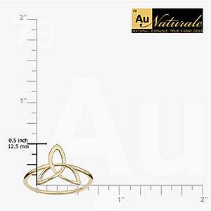 14k Yellow Gold Celtic Trinity Knot Ring (size 7)