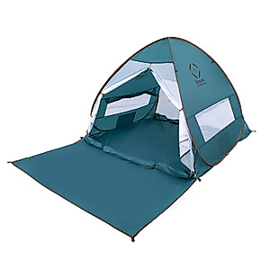 S'more Colline 2 Person Beach Tent, Lightweight & Easy Set Up Pop up Tent, Instant Tent with UV Protection, UFP 30+ Quick Portable Sun Shade Shelter for Beach,Picnic, Backyard, Festival