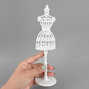 AUEAR, 5 Pack Dress Forms Cloth Gown Plastic Mannequin Display Support Holder Model Stand Accessories for Dresses