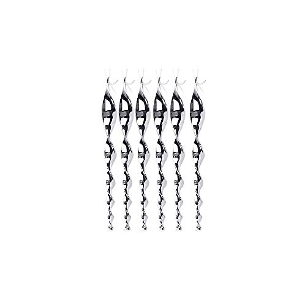 Home-X Bird Repellent Reflective Scare Rods-Ornaments, Outdoor Hawk and Duck Deterrent, Ornamental Spiral Deterrent Control Device-11 (6-Pack)