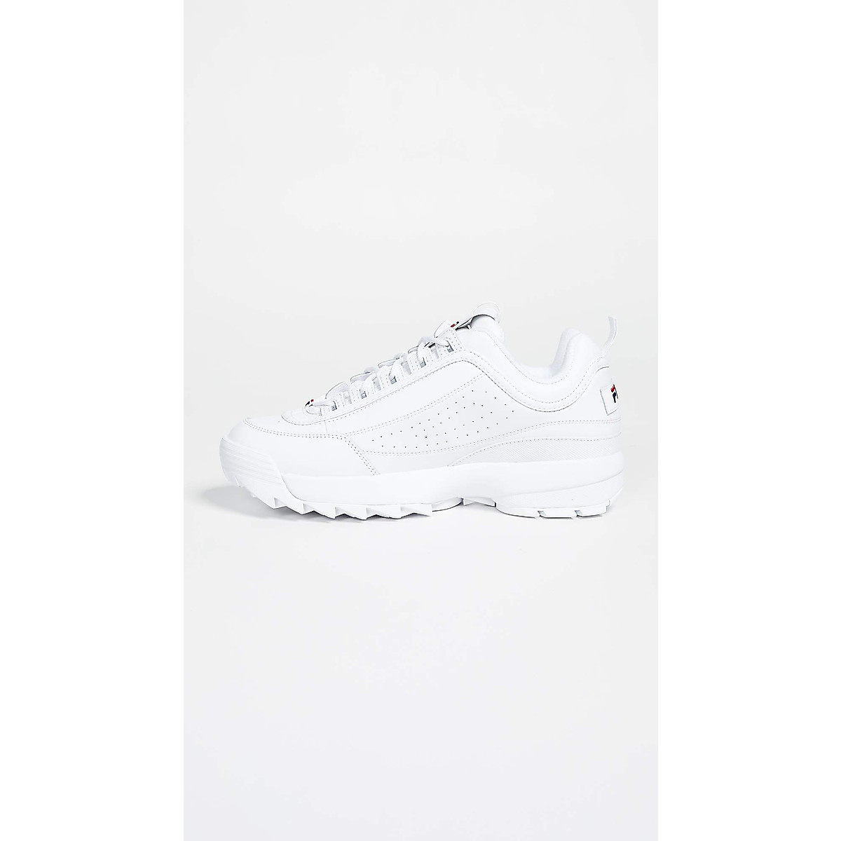 Fila Men's Disruptor II Premium Shoes, White/Fila Navy/Fila Red - 11.5