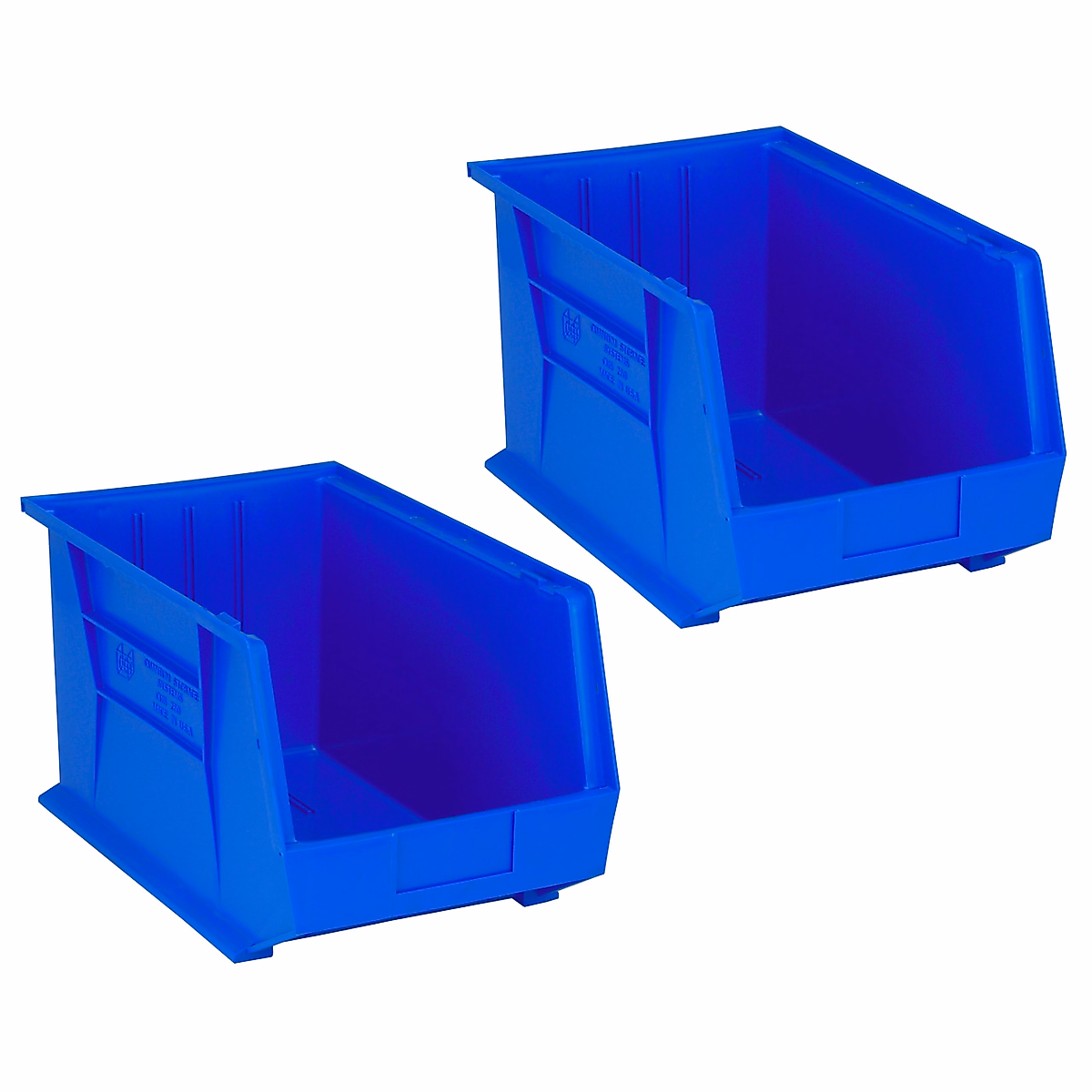 QUANTUM STORAGE SYSTEMS K-QUS260BL-2 2-Pack Ultra-Stack and Hang Bins, 18" x 11" x 10", Blue