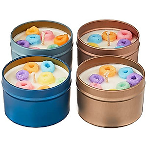 Cereal Bowl Candle Soy Wax Handmade Candle- 4 oz Fruity Loops Cereal Candle- Cereal Bowl Candle