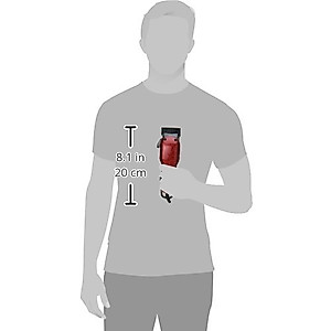 Andis 66215 Professional Envy Hair Clipper – High-Speed Adjustable Carbon-Steel Blade with Powerful Motor, 7200 Cutting Strokes Per Minute, Hanger Loop with Balanced Clipper Red & Black