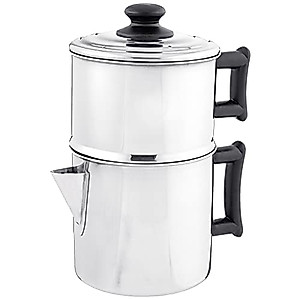 Lindy's Stainless Steel Drip Coffee Maker With Protective Plastic Handles