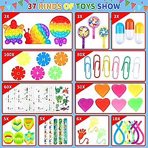 606 PCS Party Favors for Kids4-8, Fidget Toys Pack, Birthday Gift Toys, Goodie Bag Stuffers for Kids, Treasure Box Toys for Classroom, Pinata Stuffers Toys, Carnival Prizes,Classroom Prizes for Kids