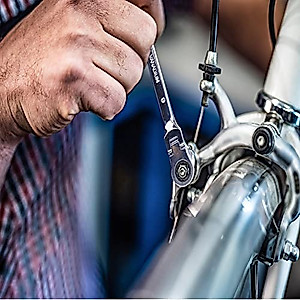 BANG 4 BUCK Metric Ratchet Wrench Set Double Box End Flex Head Ratcheting Wrench Roll for Craftsman, 8-19mm Standard Wrench Set Chrome Vanadium Steel Gear Wrench with Organizer Pouch, 6-Piece