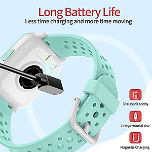 HENGTO Kids Smart Watch for Girls Boys, IP68 Fitness Activity Tracker Watch with Sleep Modes, 20 Sports Mode, Pedometers,Waterproof, Great Gift for Kids Age 6+ Kids Teens (Green)