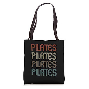 Vintage Retro Pilates Lover Trainer Instructor Gift Tote Bag
