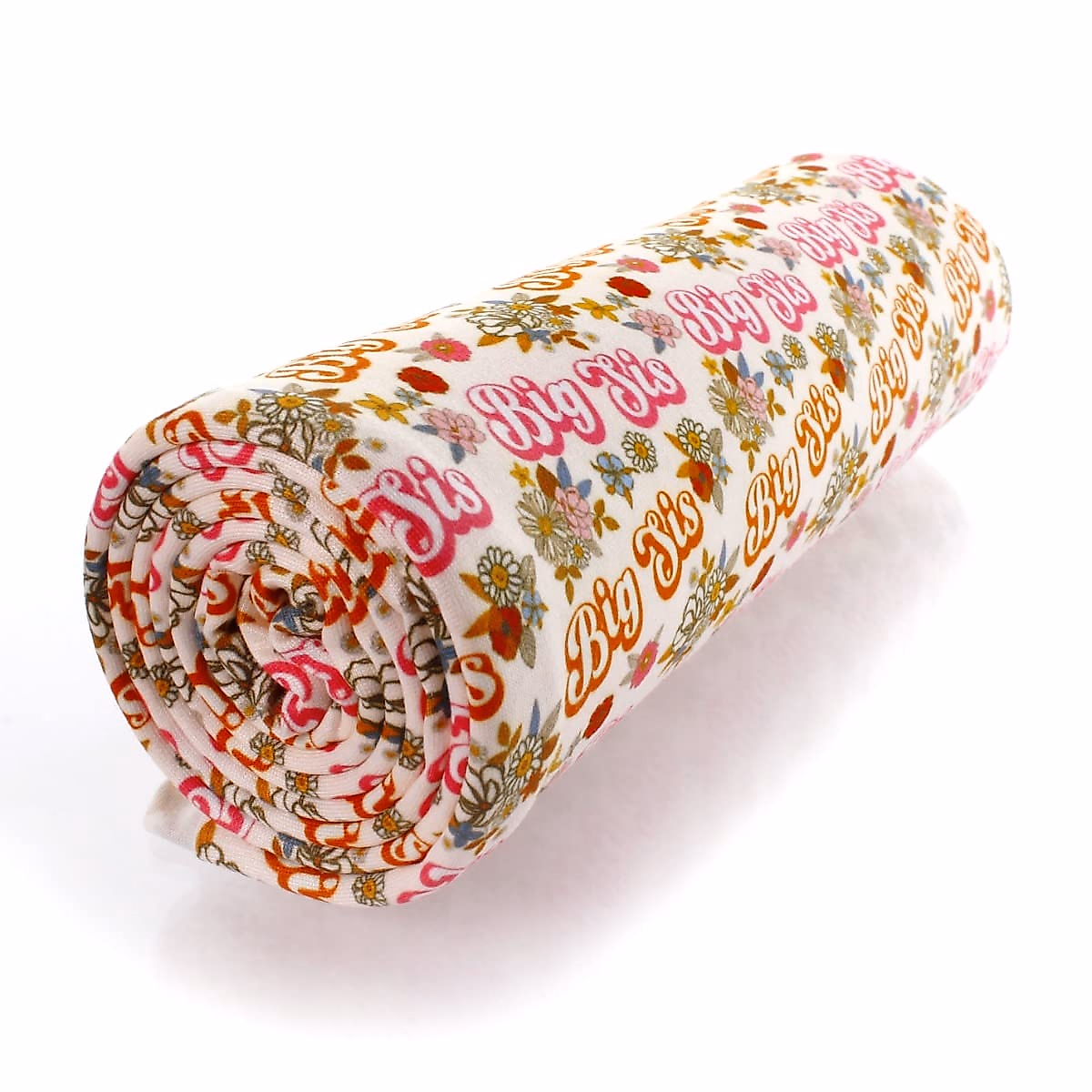 Lil Sis Retro Floral DBP Fabric - Double Brushed Polyester 4 Way Stretch - 1/2 yard