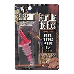 Sure Shot Assorted Color 3-Ball Measured Liquor Pourer
