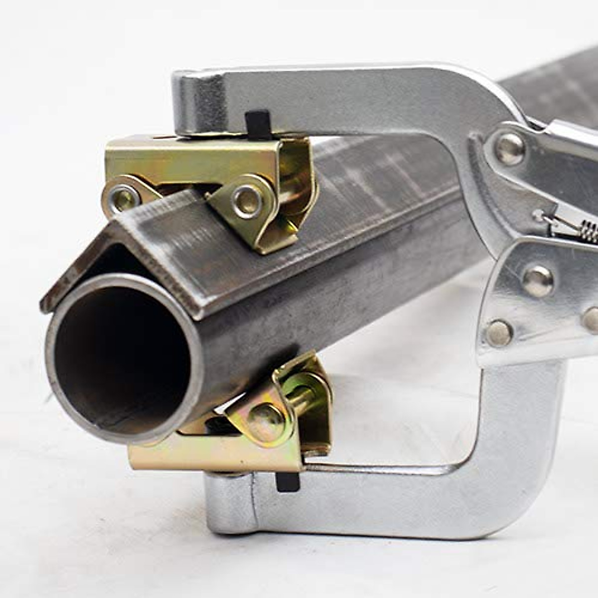 Strong Hand Tools PG622V 6" Pipe Plier, Two Fixed V-Pads, 2" Throat Depth, 1"–2" Clamping Capacity, M8 Thread