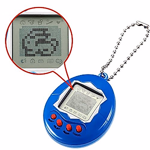 3 Pieces Virtual Electronic Digital Pets Keychain Game Keyring Electronic Toys Nostalgic Virtual Digital Pet Retro Handheld Game Machine (3 Pieces, Rose Red, Yellow, Blue)